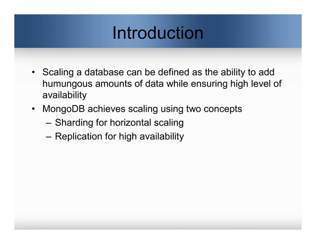 Scaling Mongodb Presentation At Mtp Ppt