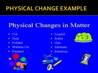changes of matter | PPTX