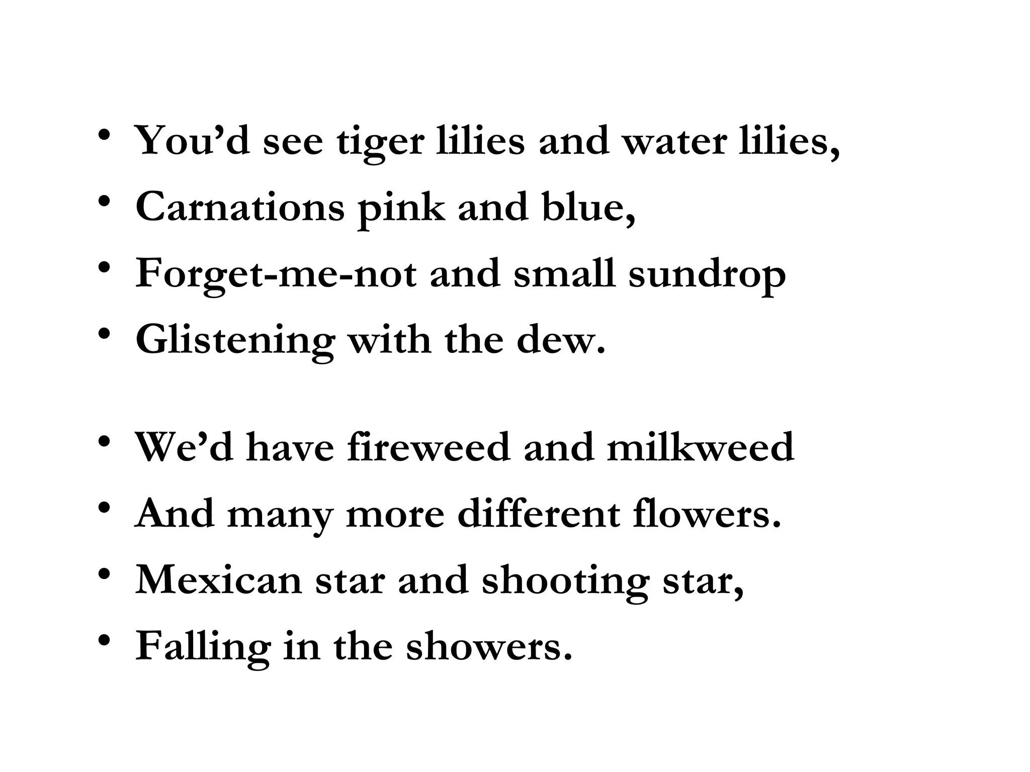 April Showers Bring May Flowers Poem | PPT