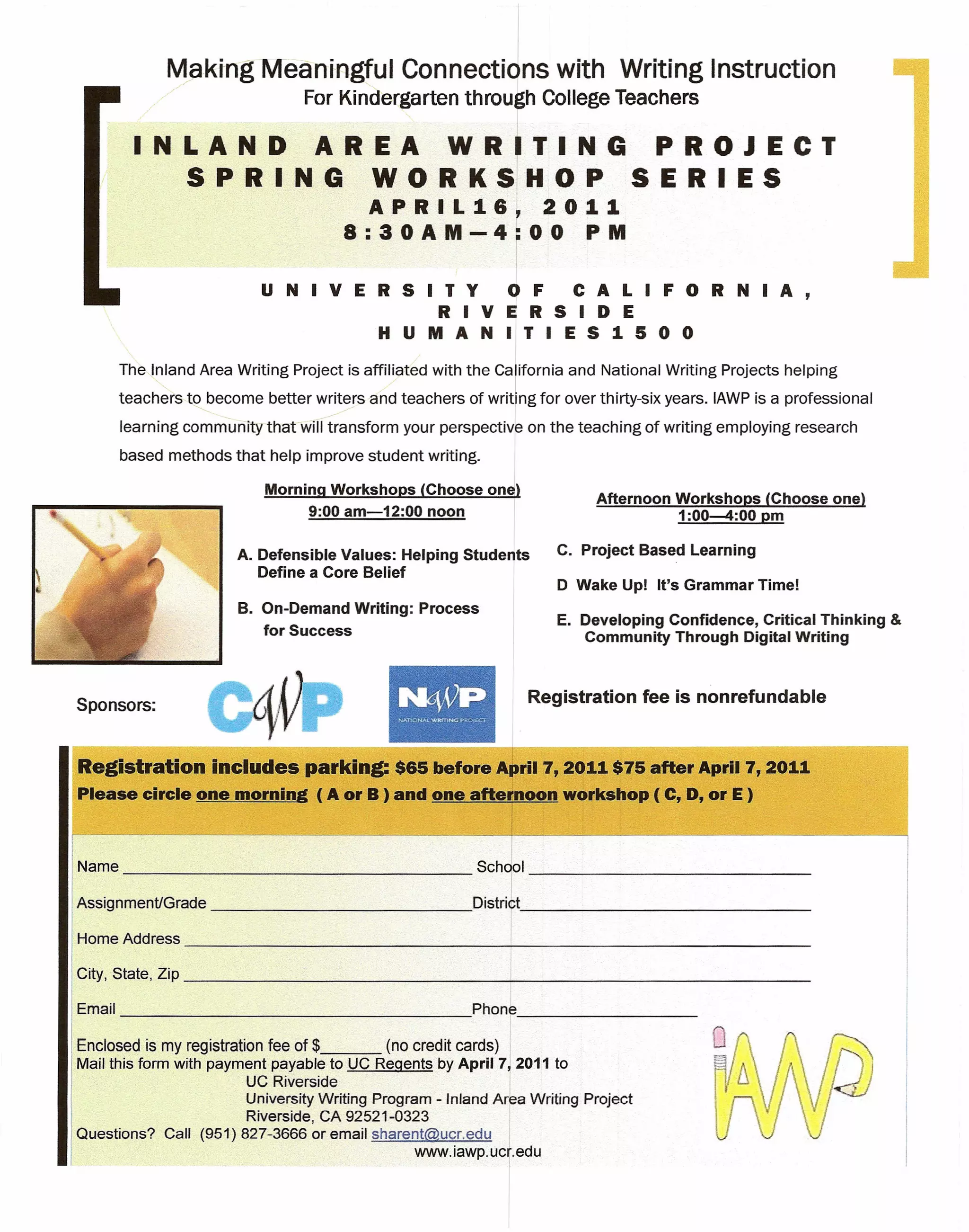 April workshop series 2011 flyer ierc | PDF