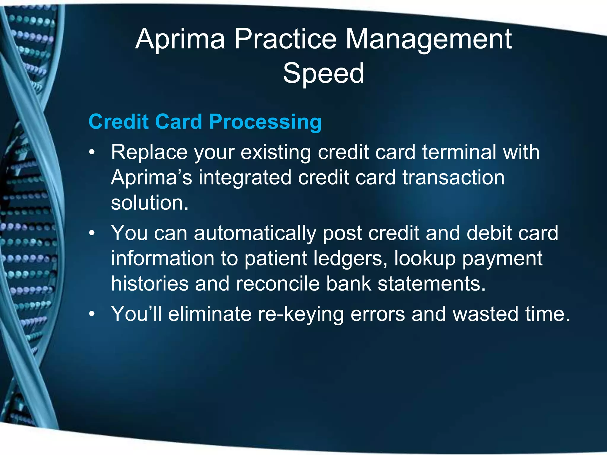 Aprima For Practice Admins | PPTX