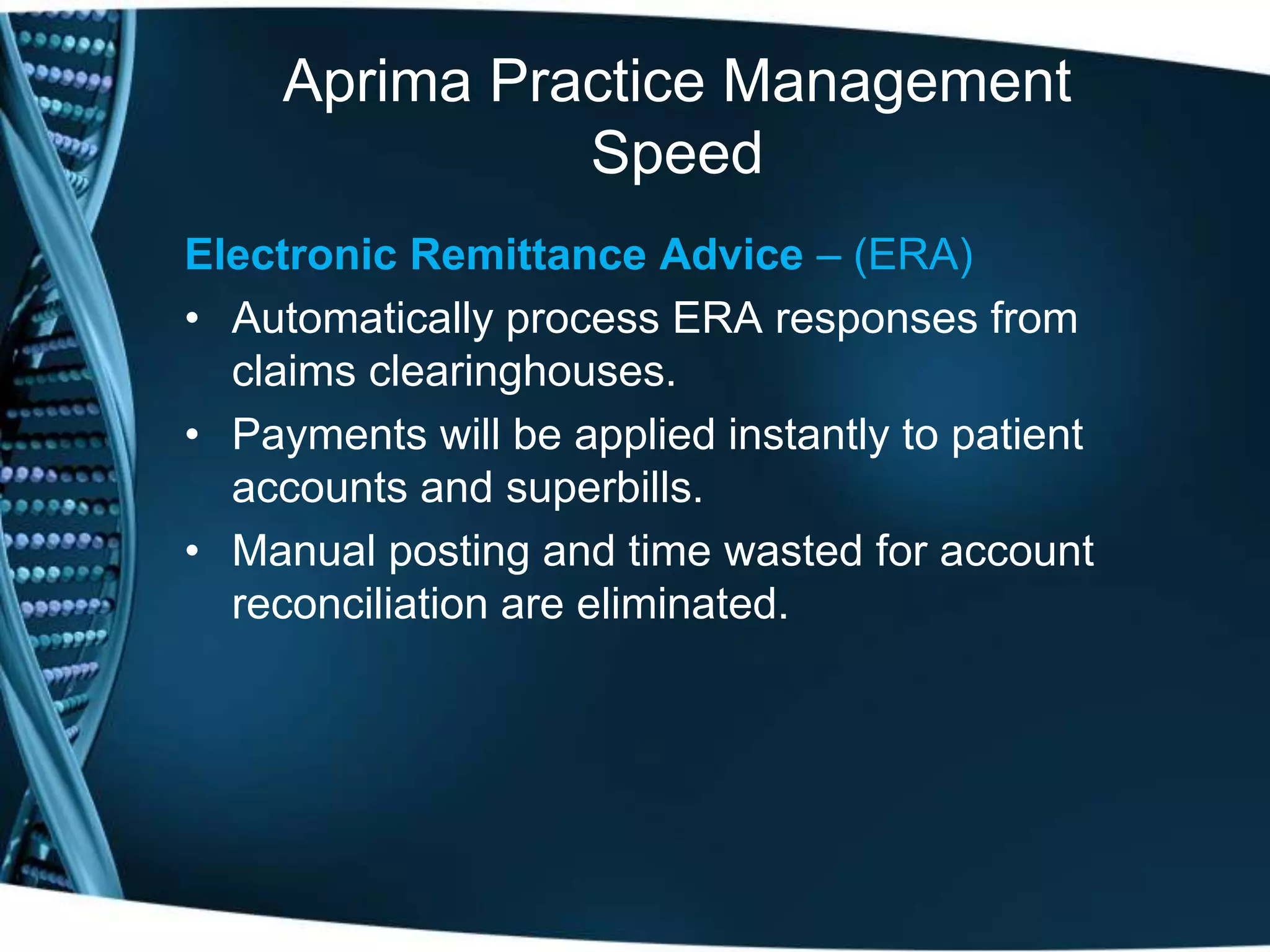 Aprima For Practice Admins | PPTX
