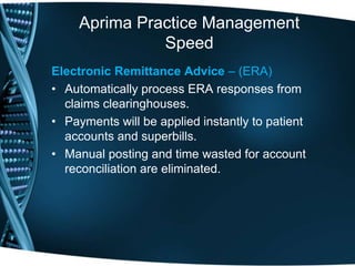 Aprima For Practice Admins | PPTX