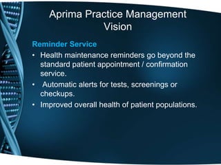 Aprima For Practice Admins | PPTX