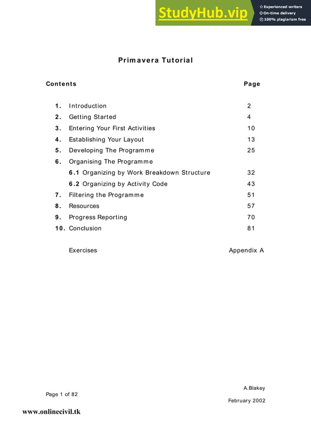 A Primavera Tutorial | PDF | Operating Systems | Computer Software and Applications