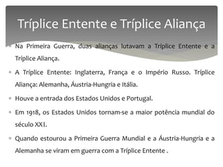 A primeira guerra mundial e a revolução russa | PPTX