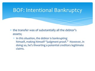 A Primer on Fraudulent Transfer Law | PPTX