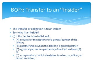A Primer on Fraudulent Transfer Law | PPTX