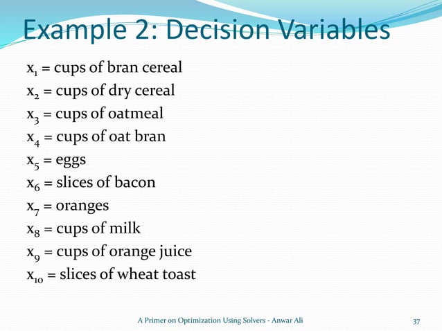 A primer on optimization using solvers | PDF | Computer Software and Applications | Computing