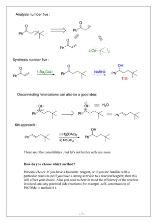 A primer to designing organic synthesis | PDF