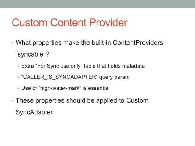 AnDevCon - A Primer to Sync Adapters | PPT