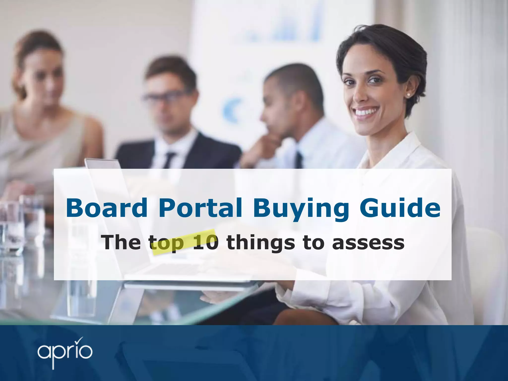 Aprio Board Portal Buying Guide Pptx