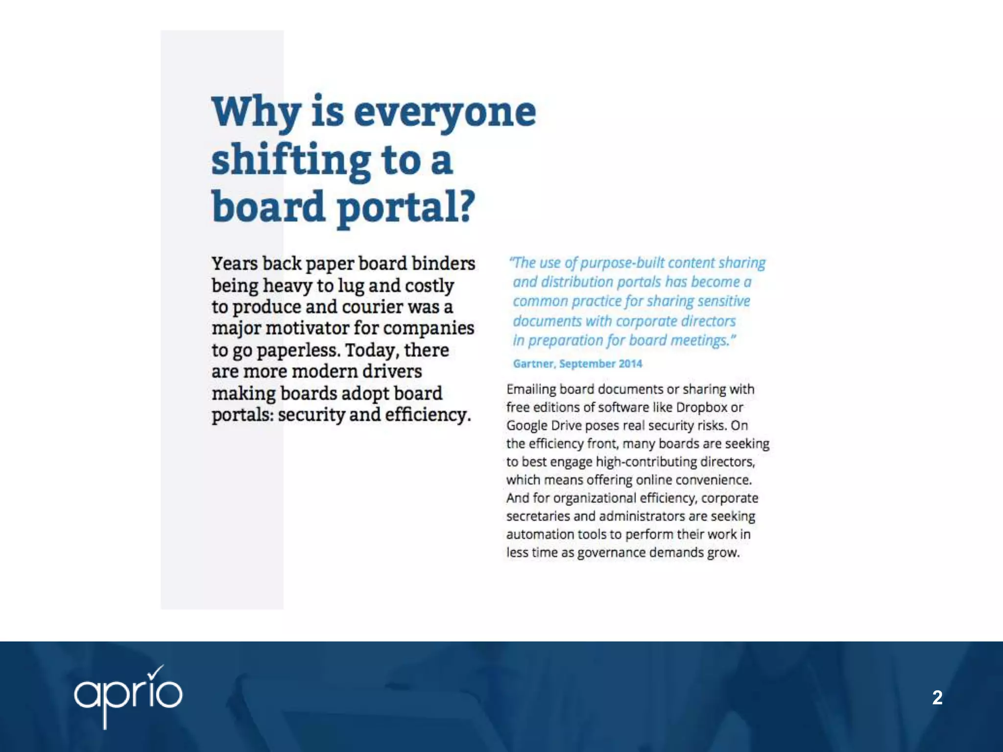 Aprio Board Portal Buying Guide Pptx