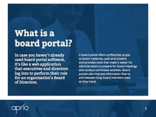Aprio Board Portal Buying Guide Ppt
