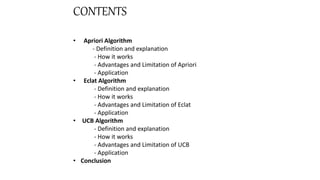 Apriori-Eclat-Upper-Confidence-Bound-in-Machine-Learning.pptx