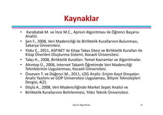 Apriori algoritması | PPT