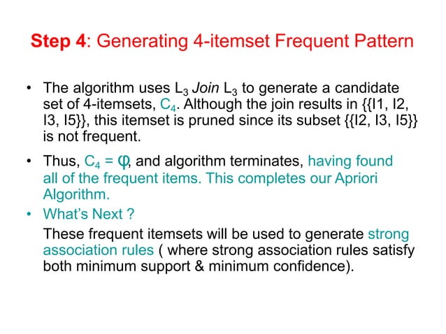 apriori algo.pptx for frequent itemset.. | PPT