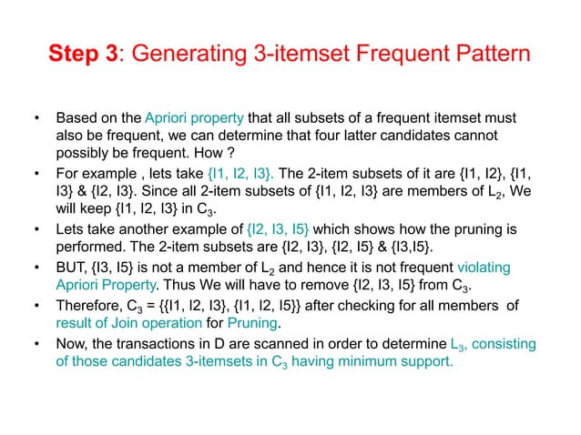 apriori algo.pptx for frequent itemset.. | PPT