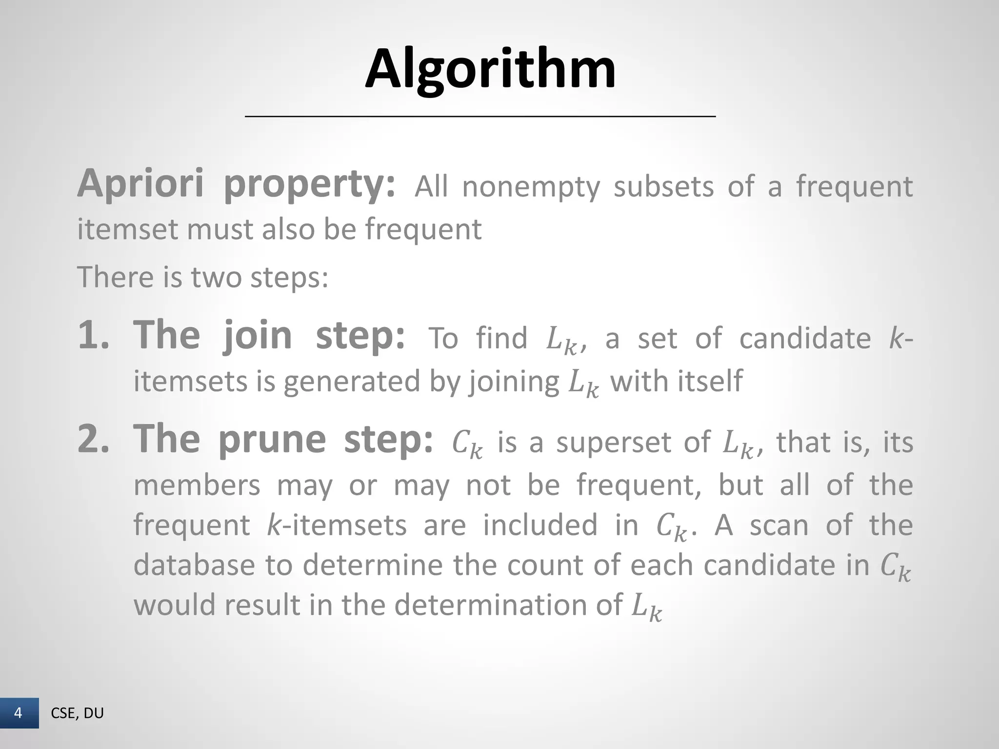 Apriori Algorithm Ppt