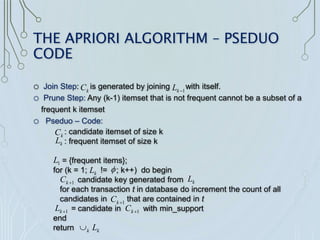 Apriori algorithm | PPT