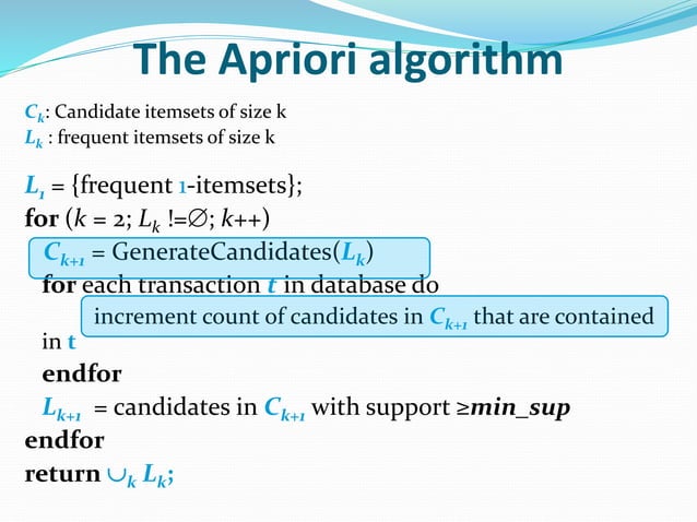 Apriori algorithm | PPTX