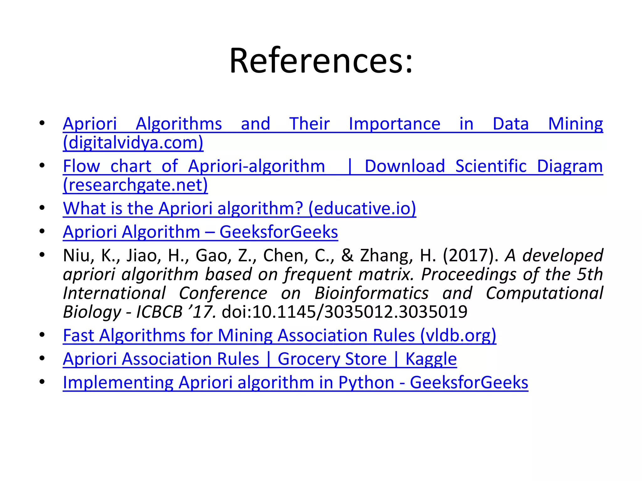 Apriori algorithm | PPTX