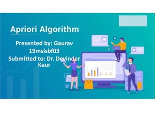 Apriori algorithm | PPTX
