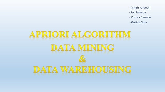 Apriori algorithm | PPT