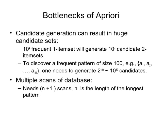 Apriori and Eclat algorithm in Association Rule Mining | PPT