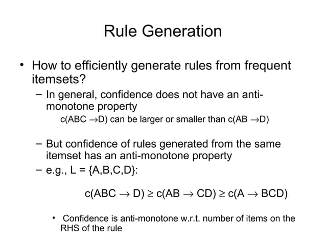 Apriori and Eclat algorithm in Association Rule Mining | PPT