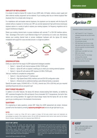 Top class Long-haul >200km 4RF digital radio links - 300MHz to 2.7GHz | PDF