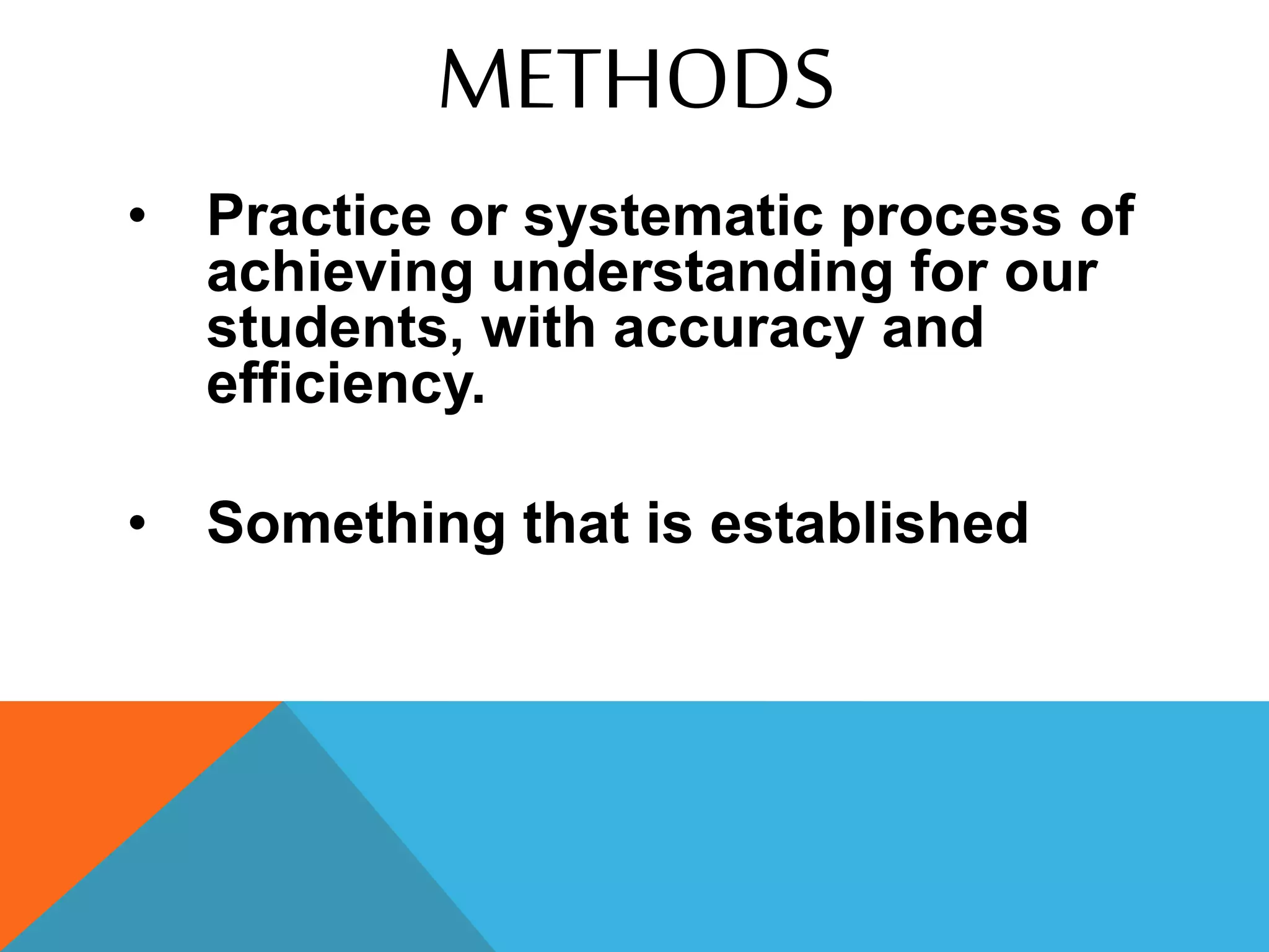 Approaches, methods, techniques and procedures | PPTX