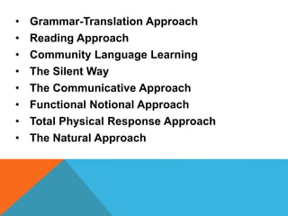 Approaches, methods, techniques and procedures | PPTX