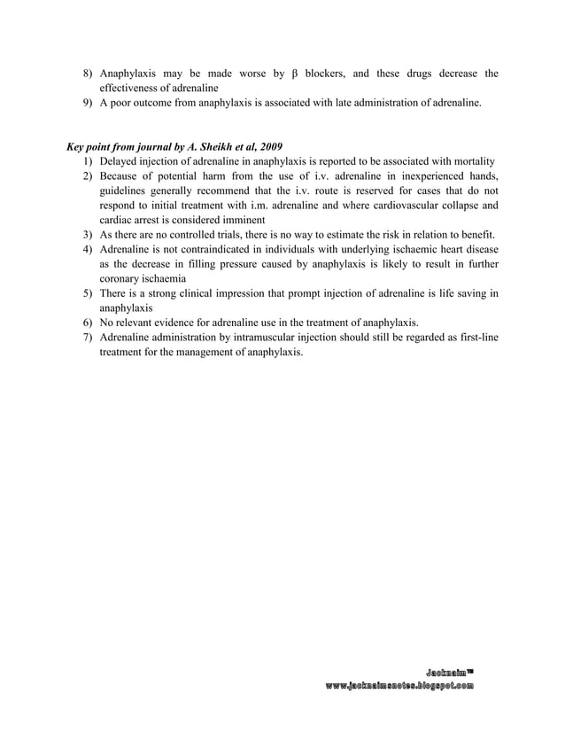 Aproach to anaphylaxis evidence based medicine | PDF