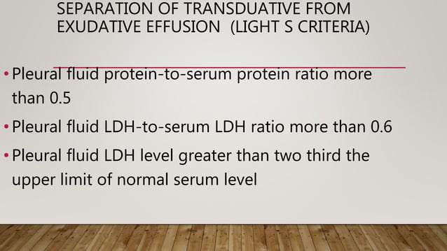 Aproach To Diagnosis of Pleural Effusion | PPT