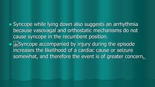 Aproach to syncope | PPTX | Heart and Cardiovascular Diseases | Diseases and Conditions