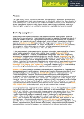 A Problem Solving Approach To Value Adding Decision Making In ...