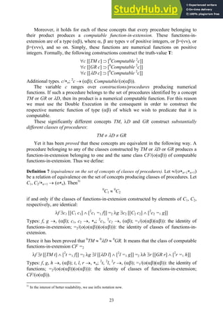 A Procedural Interpretation Of The Church-Turing Thesis | PDF
