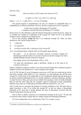 A Procedural Interpretation Of The Church-Turing Thesis | PDF
