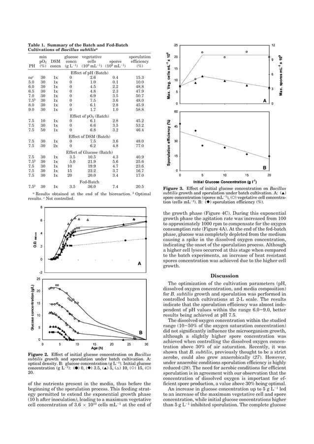 A procedure for high yield spore production by bacillus subtilis | PDF