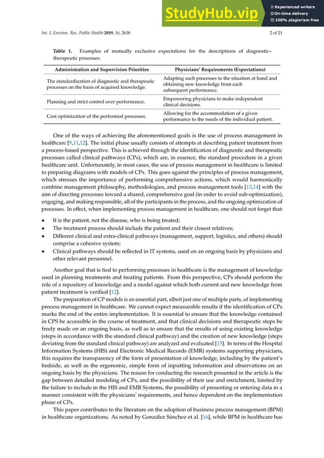 A Process-Centered Approach to the Description of Clinical Pathways ...