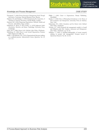 A Process Based Approach To Business Risk Analysis The Royal Navy ...