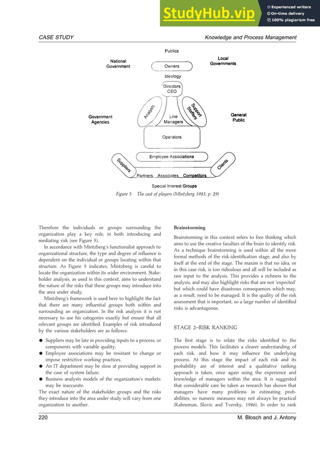 A Process Based Approach To Business Risk Analysis The Royal Navy Experience | PDF