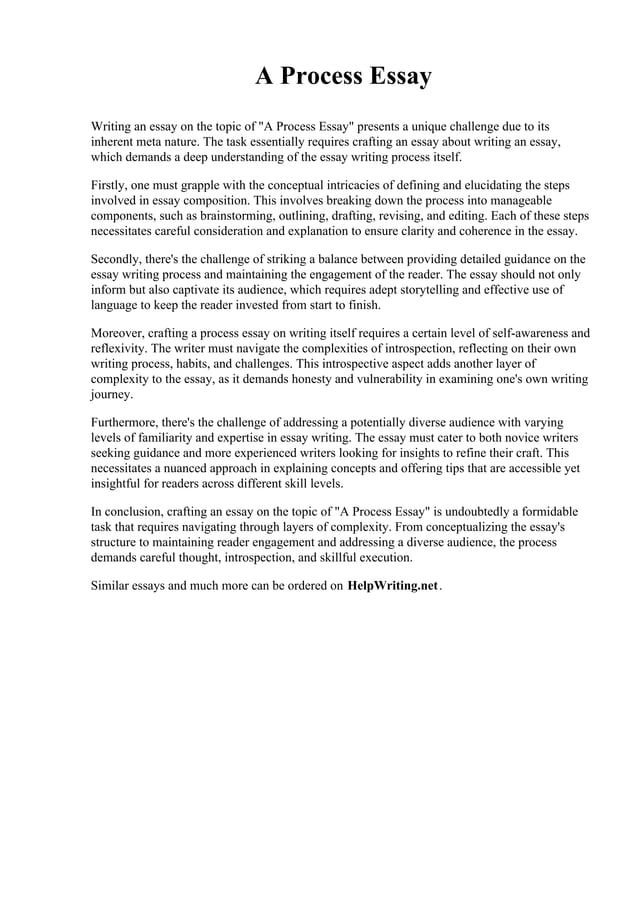 A Process Essay. Florida Academy of Nursing | PDF | Screenwriting ...