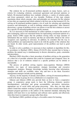 A Process For Solving Ill-Structured Problem Supported By Ontology And Software Tools | PDF