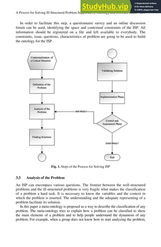 A Process For Solving Ill-Structured Problem Supported By Ontology And Software Tools | PDF