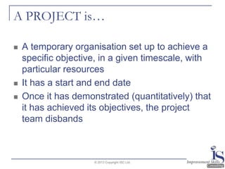 A process is not a project | PPT