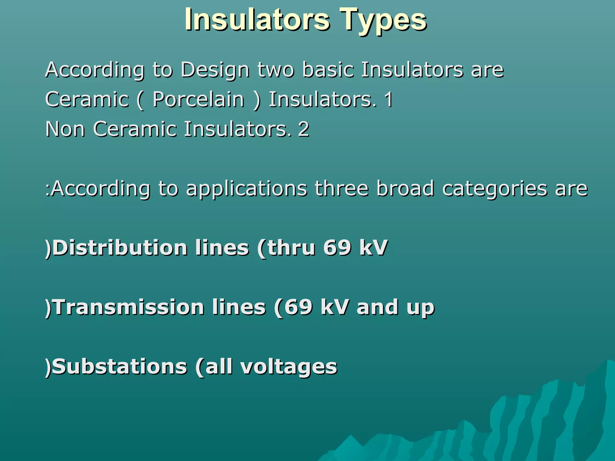A process review of insulators manufacturing and application | PPT