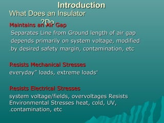 A process review of insulators manufacturing and application | PPT
