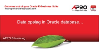 Commercial Apro - Factuurcongres 2011 | PPT